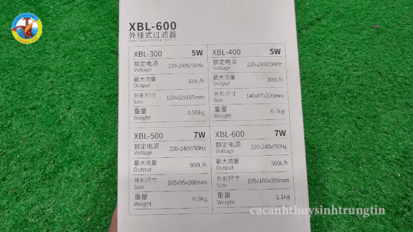 Lọc Treo XBL - 600 - Cá Cảnh Thuỷ Sinh Trung Tín